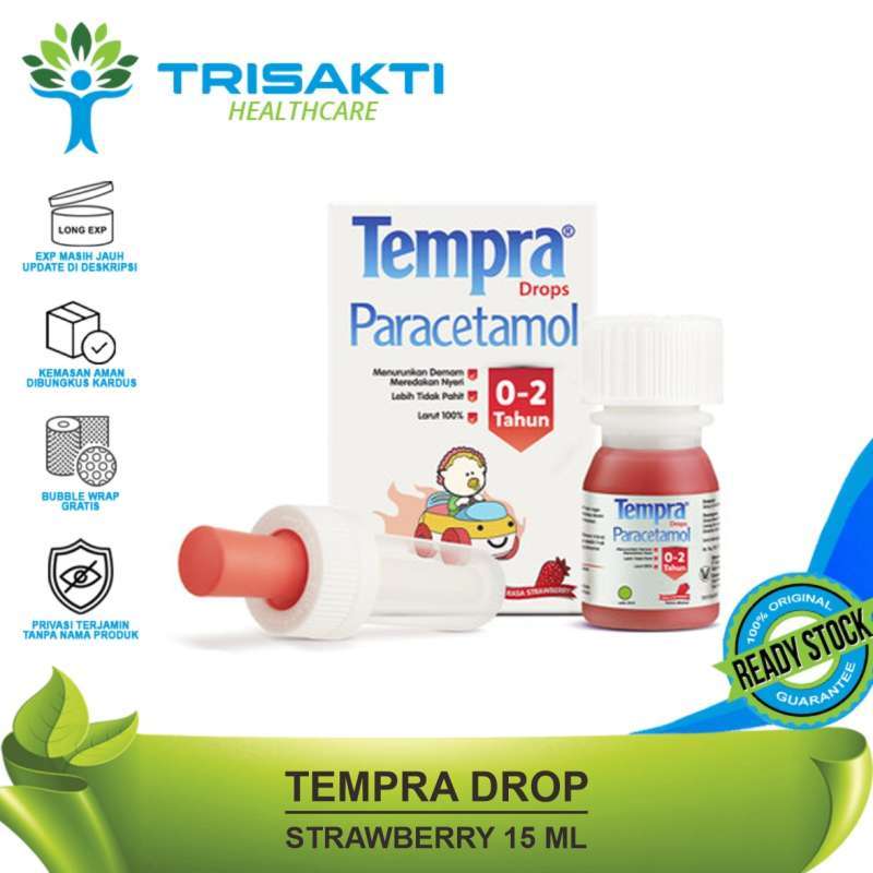 Jual Tempra Drop Rasa Strawberry 15 ML - Paracetamol Meredakan Panas ...