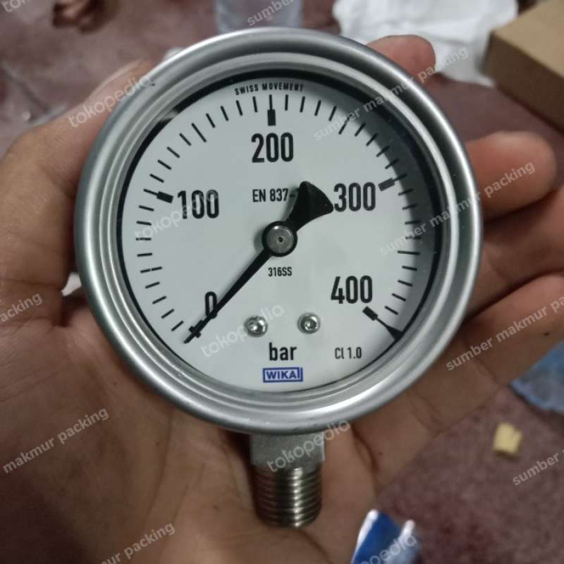 Promo Pressure Gauge Wika 400 Bar Size 2.5 Inch Full Stainless Diskon 10% Di Seller Wirra Store ...