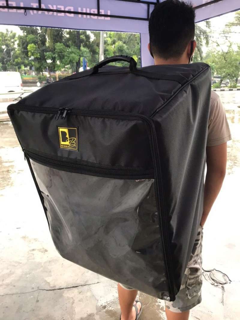 Promo ORDERAN TAS DELIVERY HITAM 10 PCS LENGKAP DENGAN COVER Diskon 23% ...