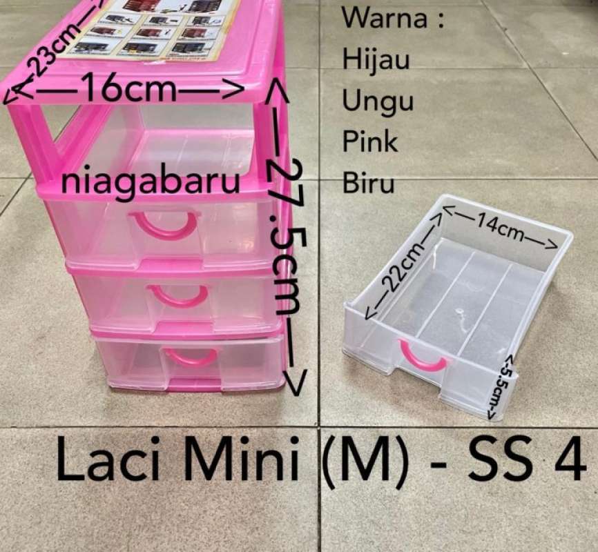 Promo Laci Mini Komet (M) SS4 Laci 4 Susun Plastik Diskon 7% di Seller ...