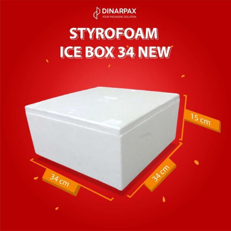 Jual STYROFOAM ICE BOX 34 NEW 34X34X15,5CM / STYROFOAM BOX KUE / BOX ...