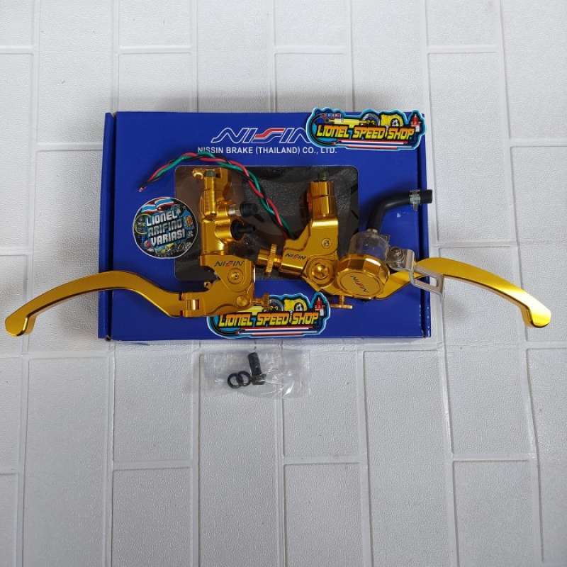 Jual Master Rem Nissin Gold Version Full Cnc Beat Vario Scoopy Fu ...
