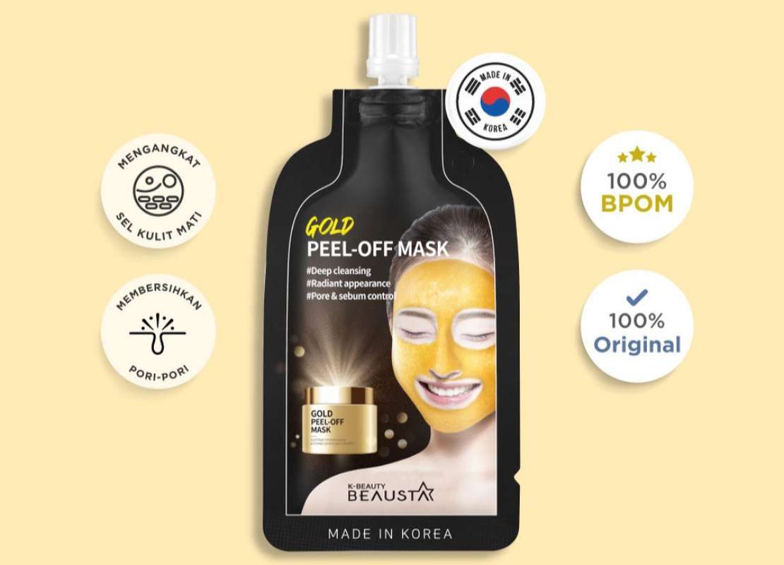 Promo BEAUSTA Gold Peel Off Mask (20ml) Diskon 43% di Seller Mary Jo - Gandamekar, Kab. Bekasi ...