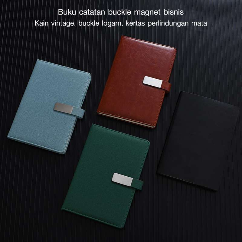 Jual Buku Catatan Buckle Magnet Bisnis Vintage Notebook Kantor A5 Bisa ...