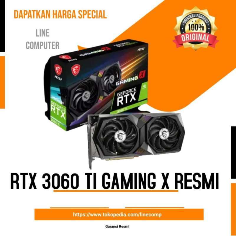 Jual Vga MSI RTX 3060 Ti Gaming X 8G - MSI Geforce RTX 3060Ti Gaming X 8GB di Seller Line ...