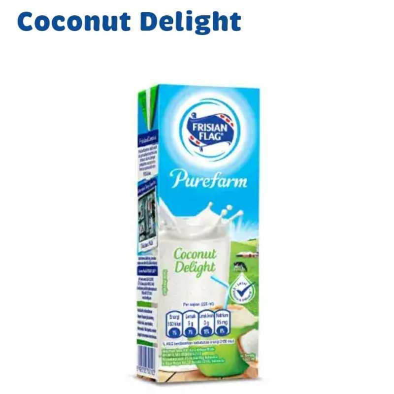 Jual Susu Bendera Frisian Flag Purefarm Coconut Delight UHT - 225 ml ...