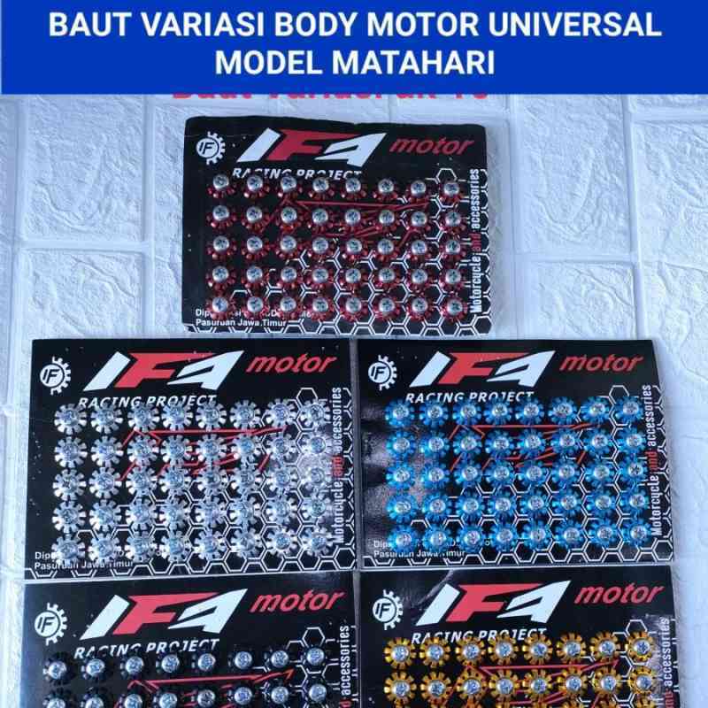 Jual Baut Obeng Plus Ring Monel model Matahari Universal Variasi Motor ...