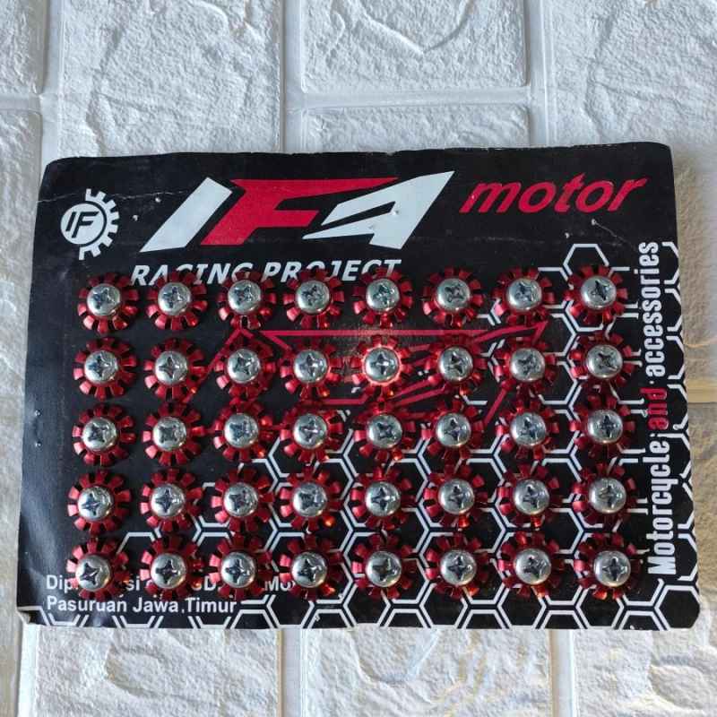 Jual Baut Obeng Plus Ring Monel model Matahari Universal Variasi Motor ...