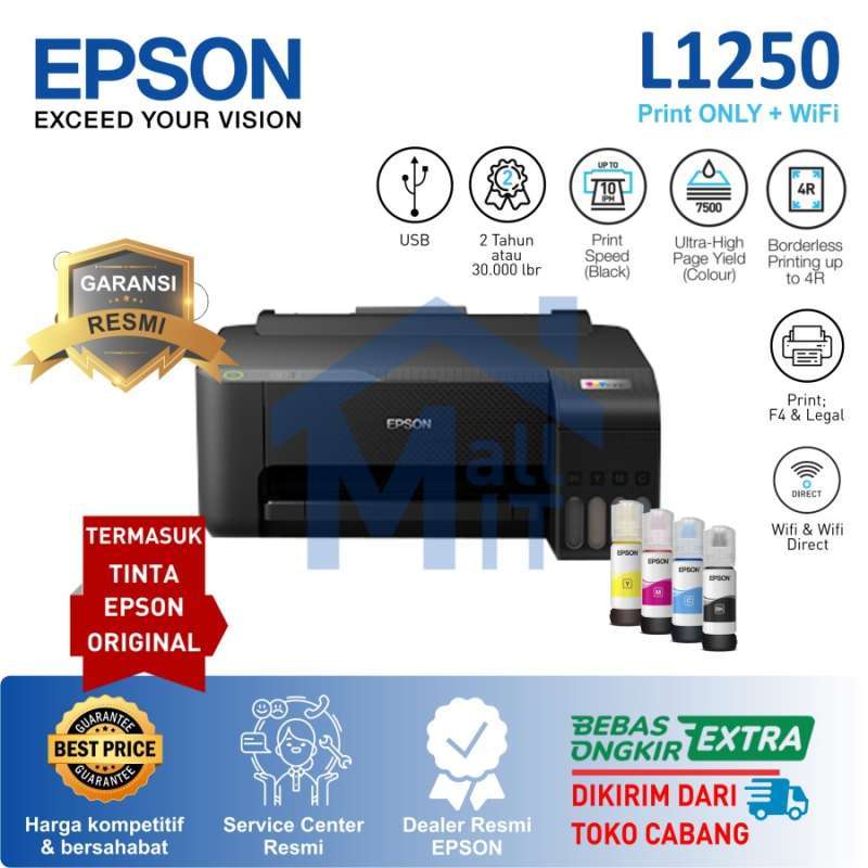 Jual JKT Printer Epson L1250 L-1250 L 1250 PRINT ONLY WIFI GARANSI ...