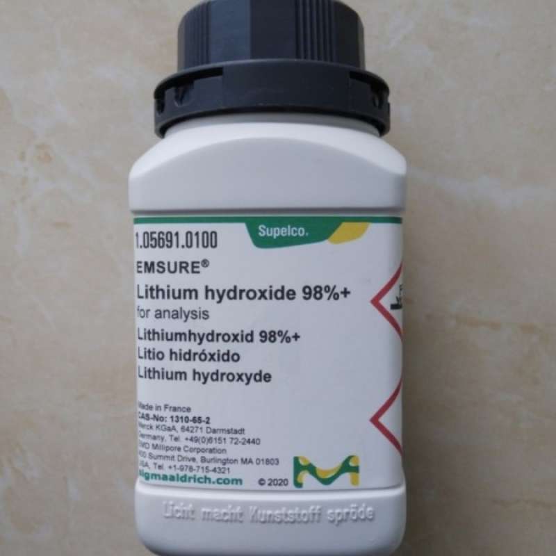 Jual Lithium Hydroxide 98% Gr/litium Hidroksida Merck 105691 Di Seller ...