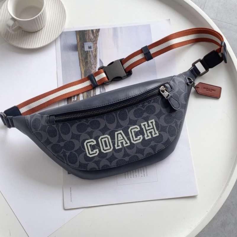 Jual Coach Warren Belt Bag In Signature Canvas With Varsity Motif Denim ...