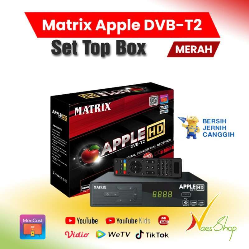 Jual STB Matrix Apple Merah / Set Top Box / DVBT2 / Receiver TV di Seller NaesShop - Bunulrejo ...