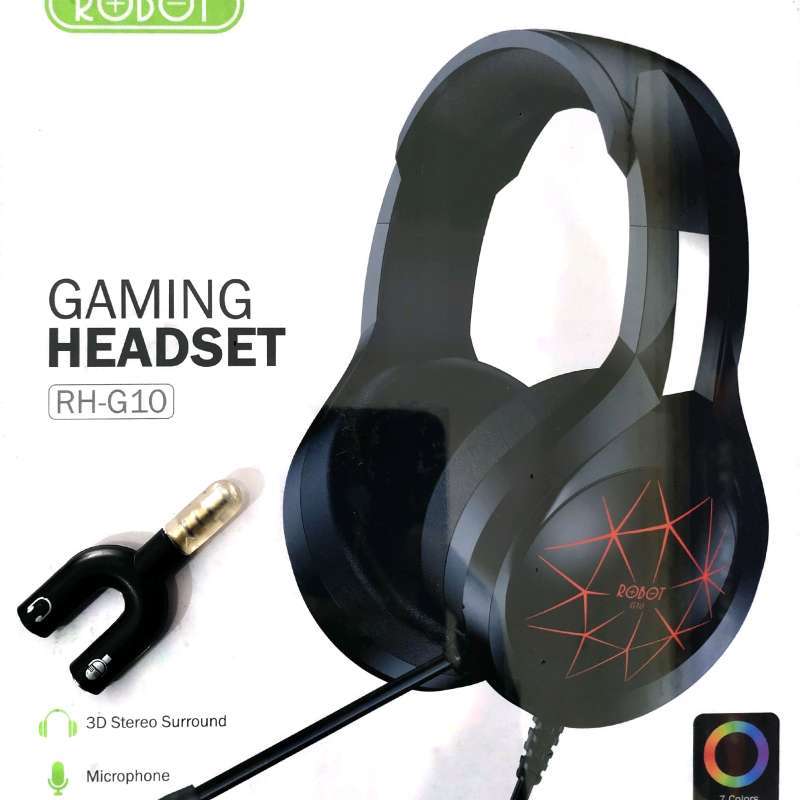 Jual Robot Rh-g10 Wired Gaming Headphone Free Splitter Di Seller Qiya ...