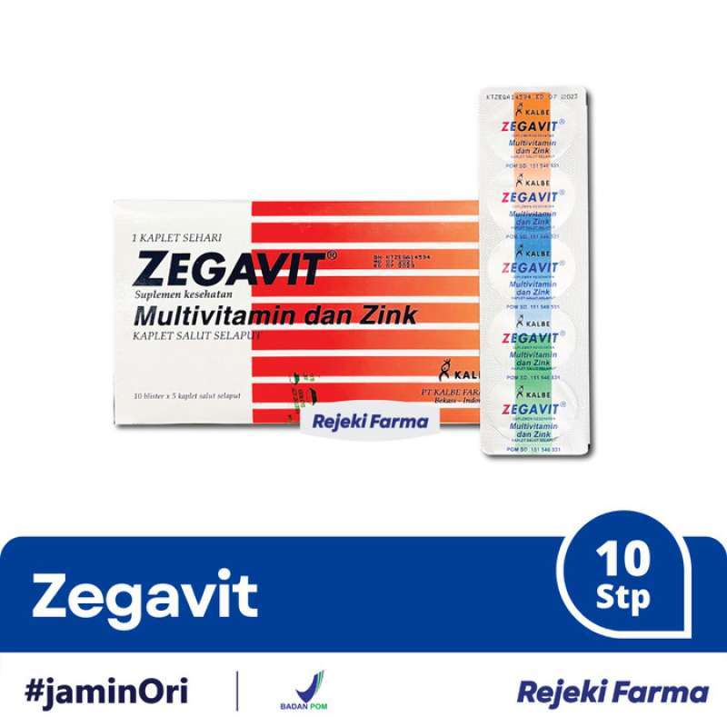 Promo Sale Zegavit Multivitamin Dan Zink / Zinc Per 1 Box Isi 50 Tablet ...