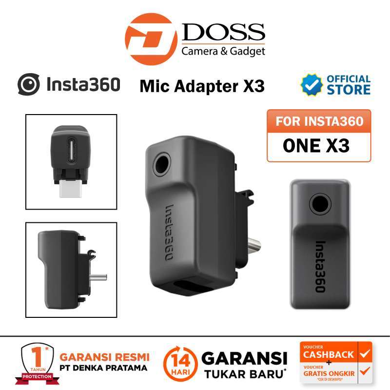 Jual Insta360 One X3 Mic Adapter - X3 Mic Adapter di Seller Doss ...