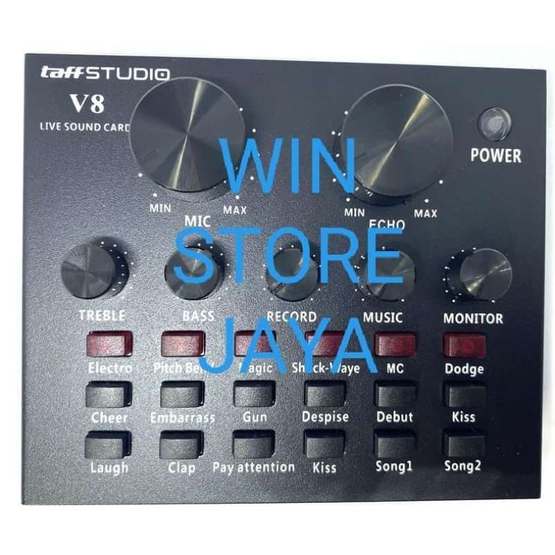 Jual Soundcard v8 external mixer recording live broadcast mic sound ...