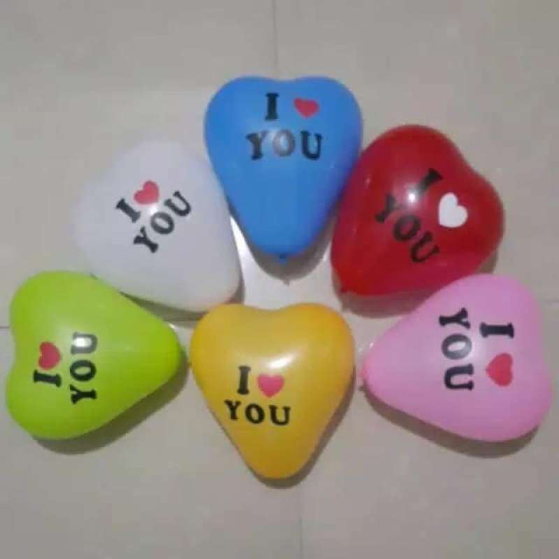 Jual Balon I Love You Warna di Seller Merimar Collection - Binong, Kab ...