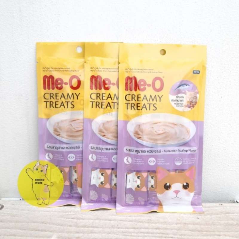 Promo Snack Kucing Meo Me-O Creamy Treats Tuna With Scallop Flavor ...