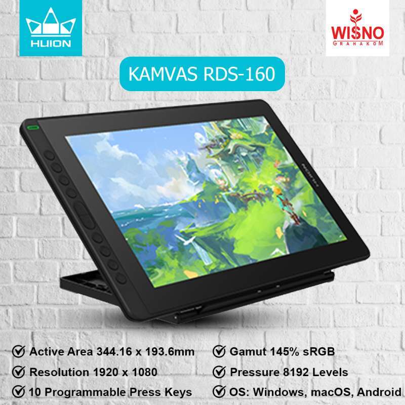 Jual HUION Kamvas RDS-160 Drawing Pen Display di Seller Wisno Grahakom Official Store - Wisno ...