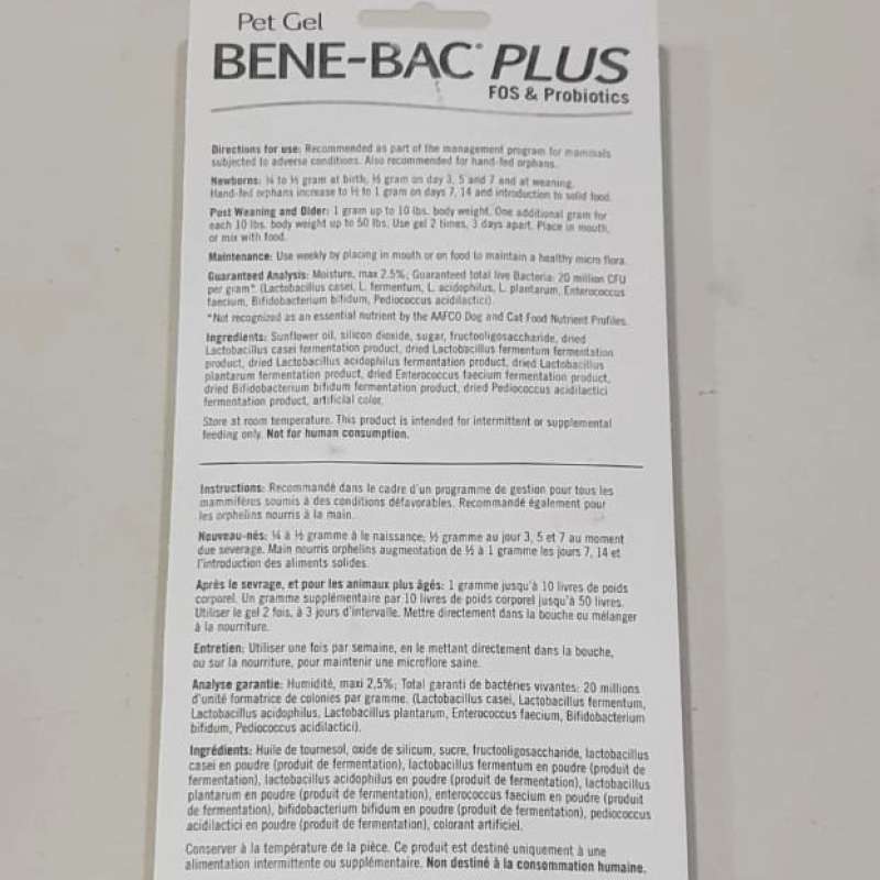 Jual Pet Gel Bene-bac Plus Fos & Probiotics Di Seller Enigma - Cilandak ...