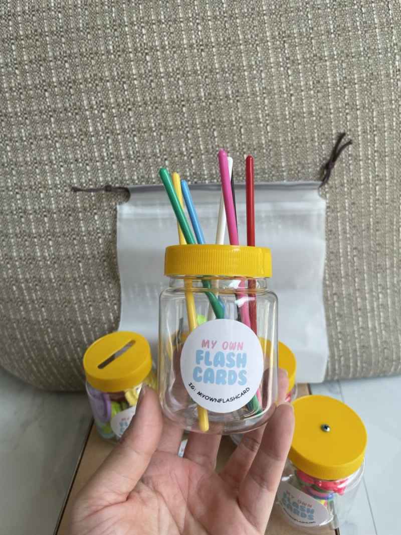 Jual My Own Flashcards Busy Jar Montessori Kids Play Sensory Toy Di ...