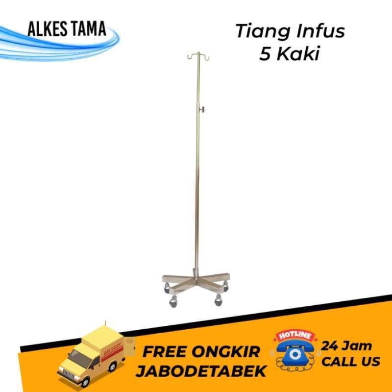Promo Tiang Infus 5 Kaki-Tiang Infus Kaki 5 Stainless Steel Diskon 23% ...