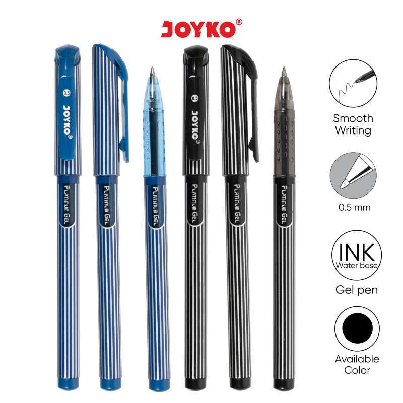 Jual Gel Pen Pulpen Pena Joyko GP-164 Platinum Gel 0.5 mm di Seller ...