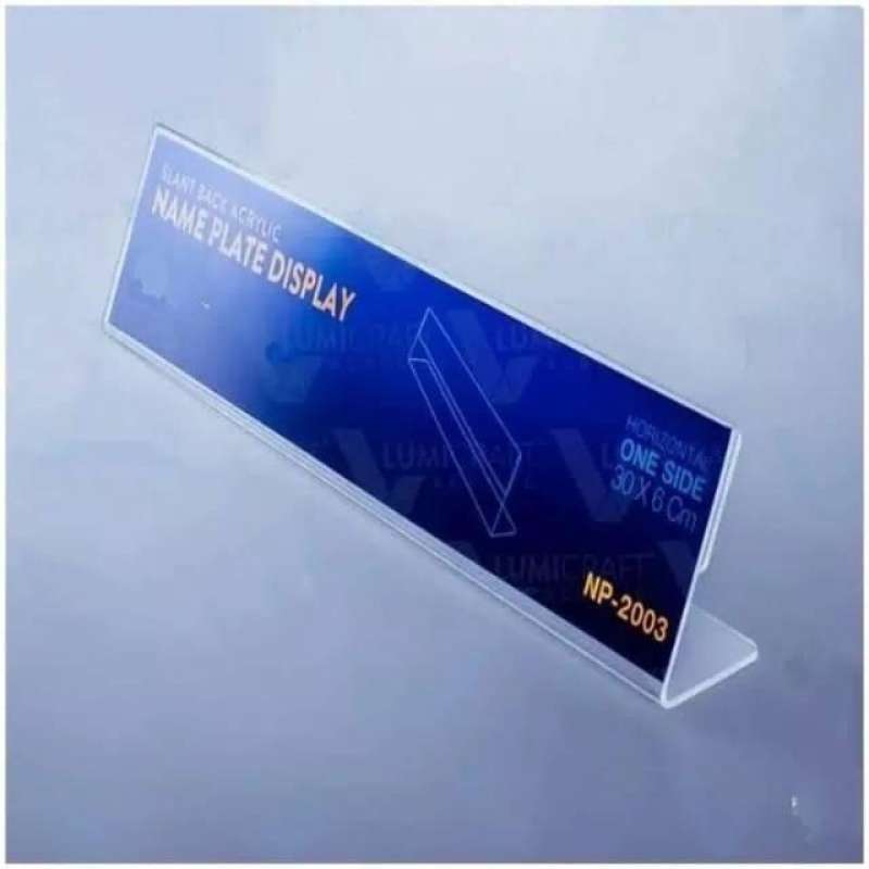 Jual Acrylic Label Display Akrilik Tempat Brosur Kartu Nama Model L 30 ...