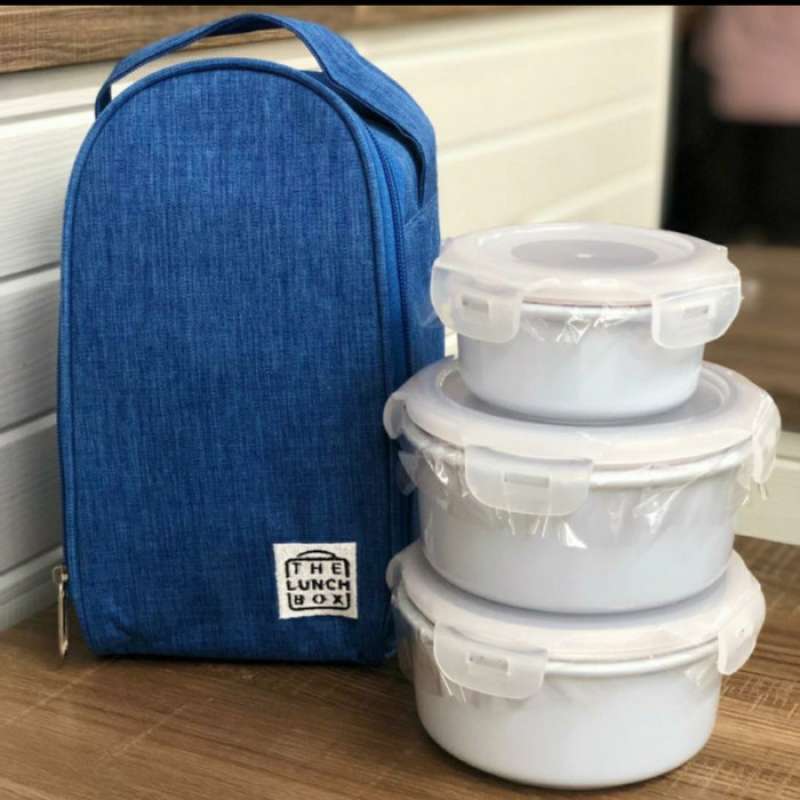 Promo tempat makan set keramik / dong hwa lunch box set 3 pcs Diskon 38 ...