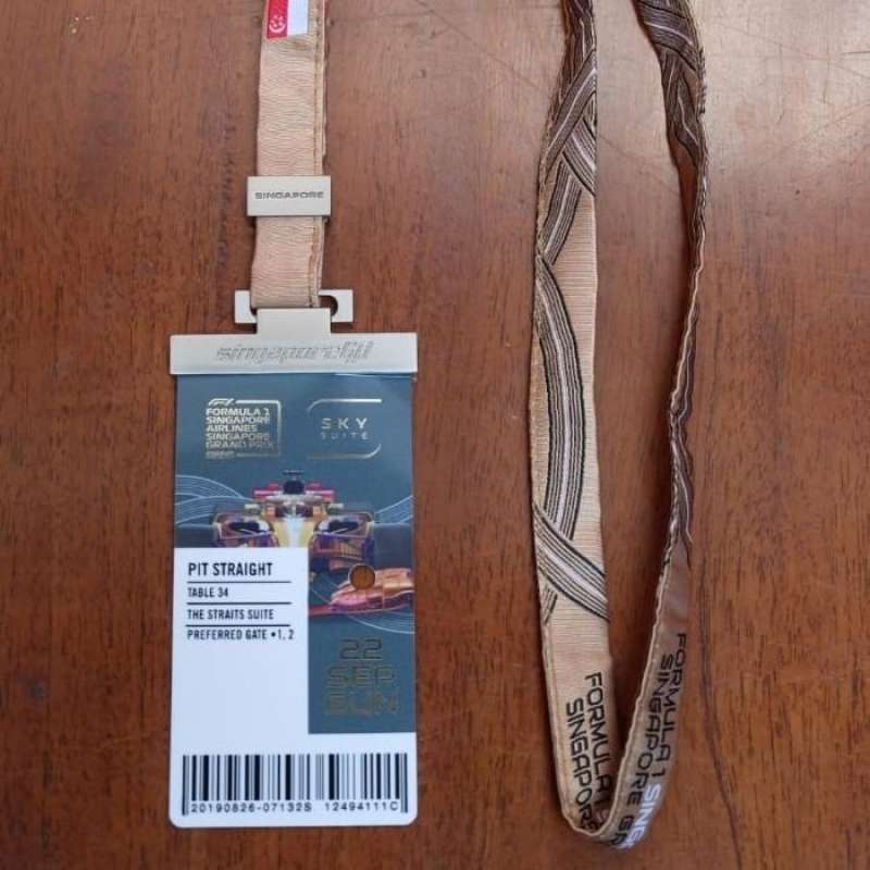 Jual Memorabilia Tiket F1 Gp Singapore Paddock Club Collectible ...