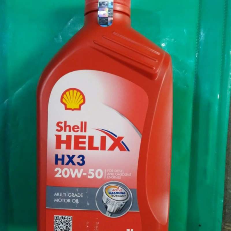 Promo oli shell HX3 SAE 20W-50 asli kemasan 1 liter Diskon 50% di ...
