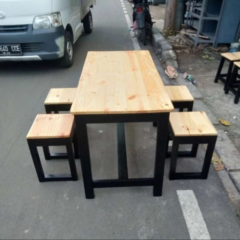 Promo Meja kursi cafe ukuran 90x50x75 Diskon 5% di Seller TAS RANSEL ...
