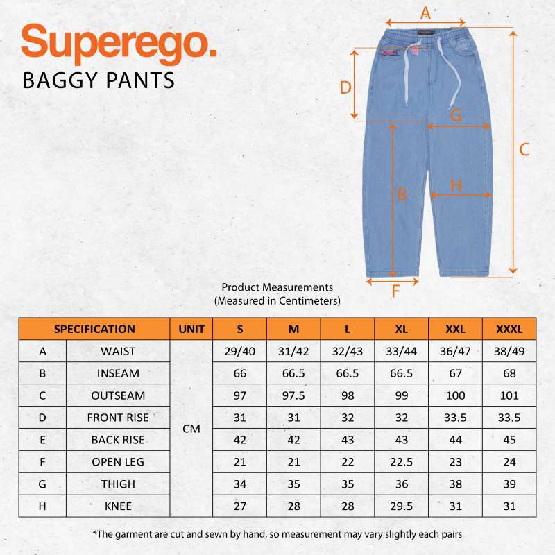 Promo Superego Baggy Pants by Isser James Light Blue BIJ01 Diskon 53% ...