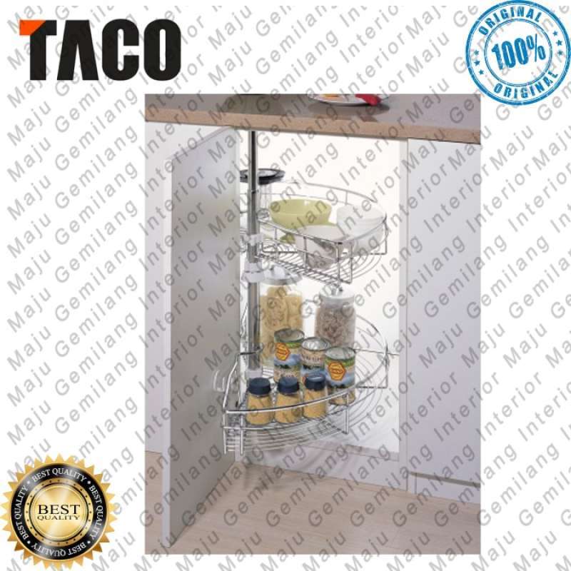 Promo Rak Sudut Taco Hw 009 I Rak Dapur Sudut Pojok Putar Dapur Kabinet Diskon 23% Di Seller ...