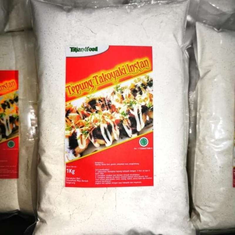 Promo no brand Tepung Takoyaki Instan 1Kg Tepung Okonomiyaki Halal MUI ...