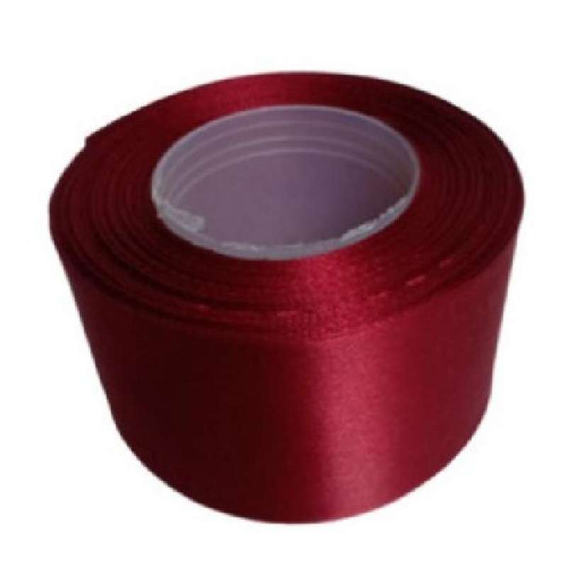 Jual Pita Satin Merah Maron 2 Inch / 5 Cm Per Roll Di Seller Puring ...