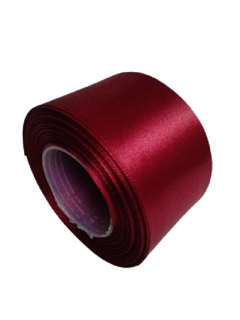 Jual Pita Satin Merah Maron 2 Inch / 5 Cm Per Roll Di Seller Puring ...