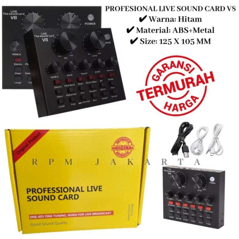 Promo Tanpa Merk Sound Card V8 Mixer Bluetooth / Sound Card V8 ...