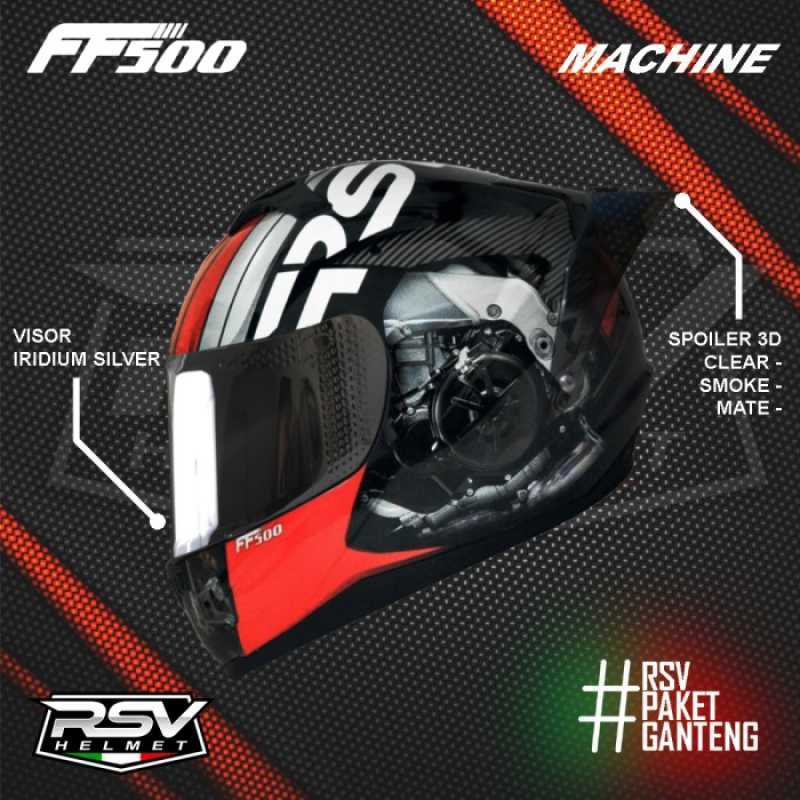 Promo Helm Full Face - RSV FF500 Machine - Paket Ganteng - Spoiler ...