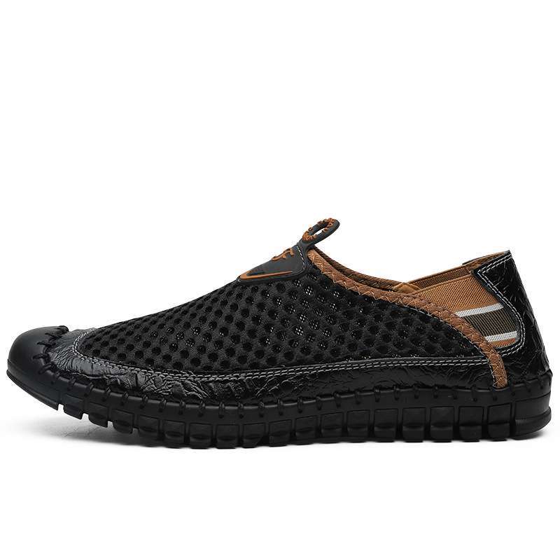 Promo -Ukuran Besar Sepatu Kain Jaring Sepatu Malas Buatan Tangan ...