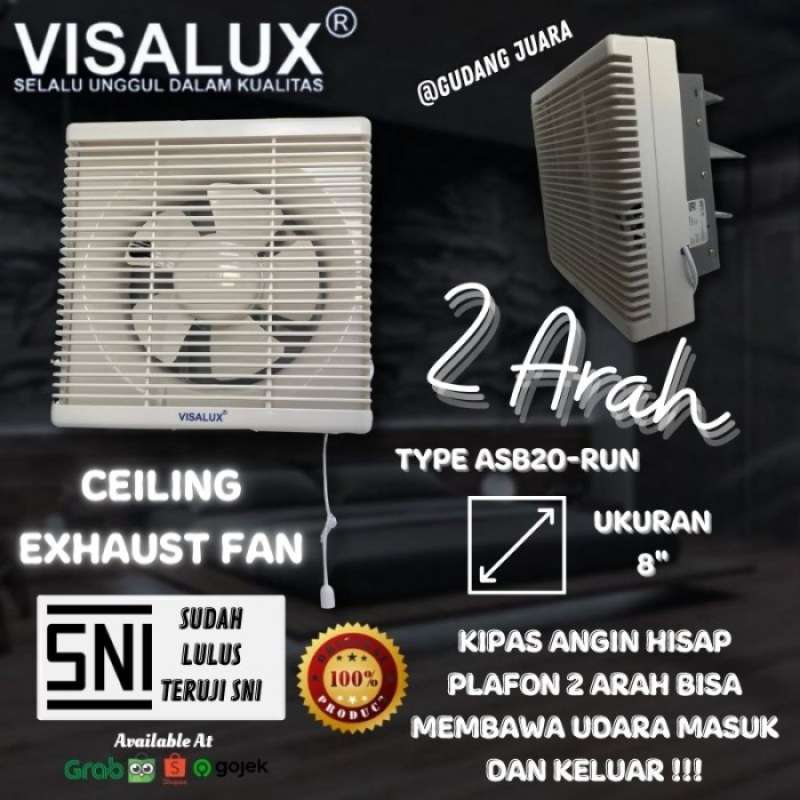 Promo Exhaust Fan Hexos Visalux Ventilating 8 Inch 20 Cm Dua Arah ASB20 ...