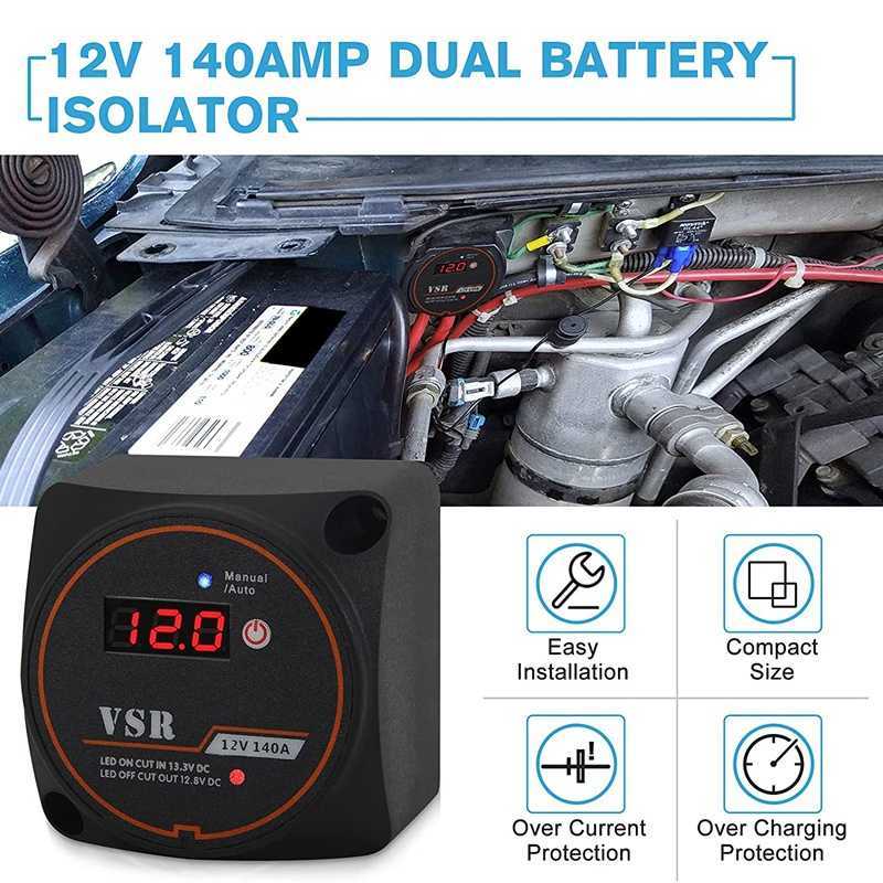 Jual Digital Display 12v 140a Dual Battery Smart Isolator Voltage ...
