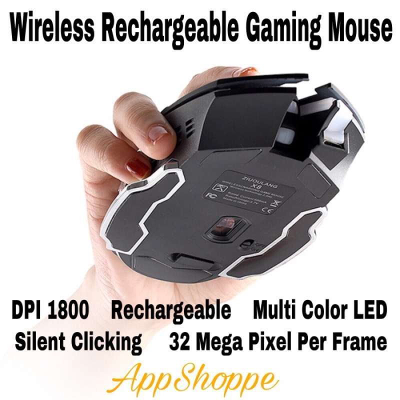 Promo Mouse Wireless Gaming Silent Usb Optical Ergonomic Rechargeable ...