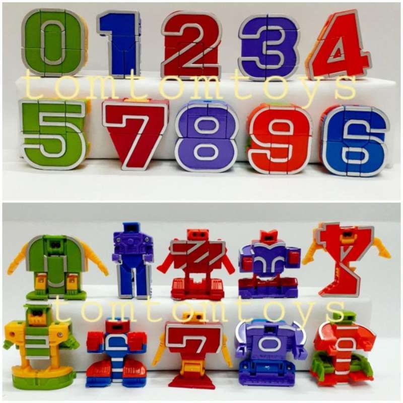 Jual NUMERIC BOTS Mainan Robot Angka Transformers di Seller tomtomtoys ...