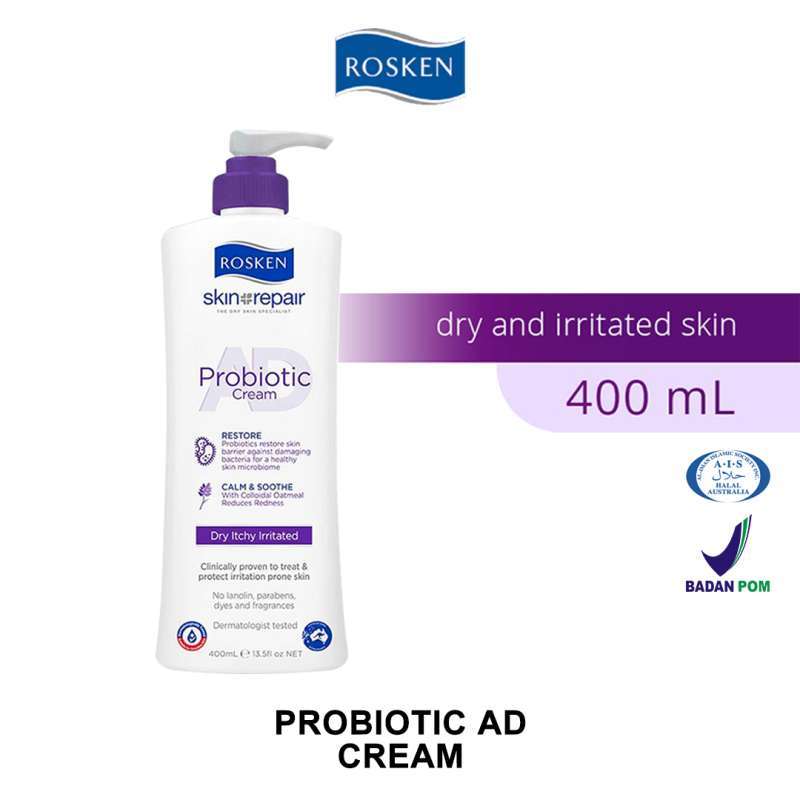 Jual ROSKEN AD PROBIOTIC CREAM - KRIM KULIT KERING & IRITASI | EKSIM ...