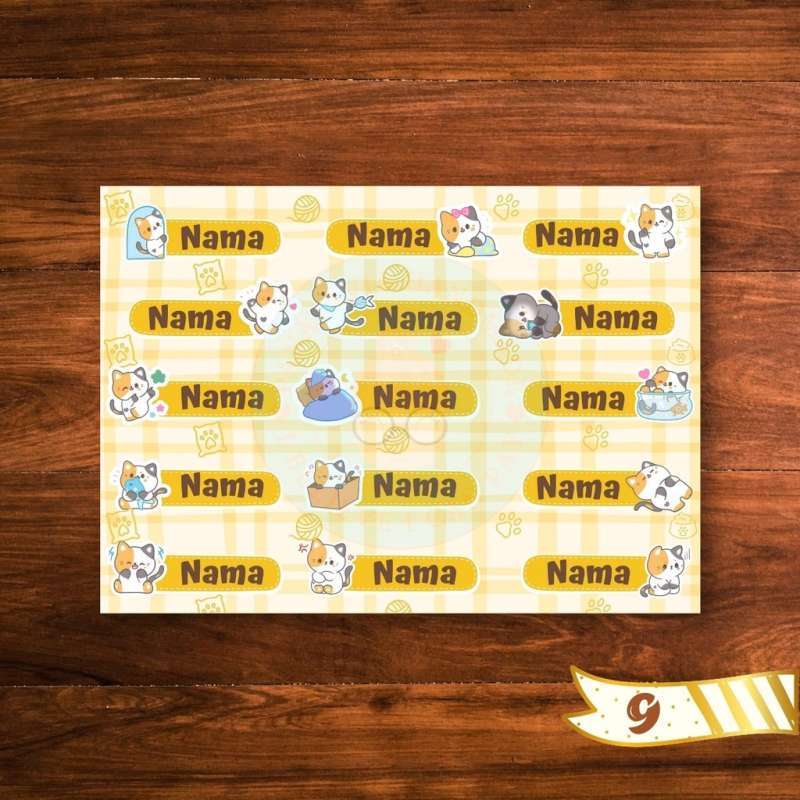 Jual Stiker Label Nama Lembaran Anak Custom / Stiker Nama Lembaran ...