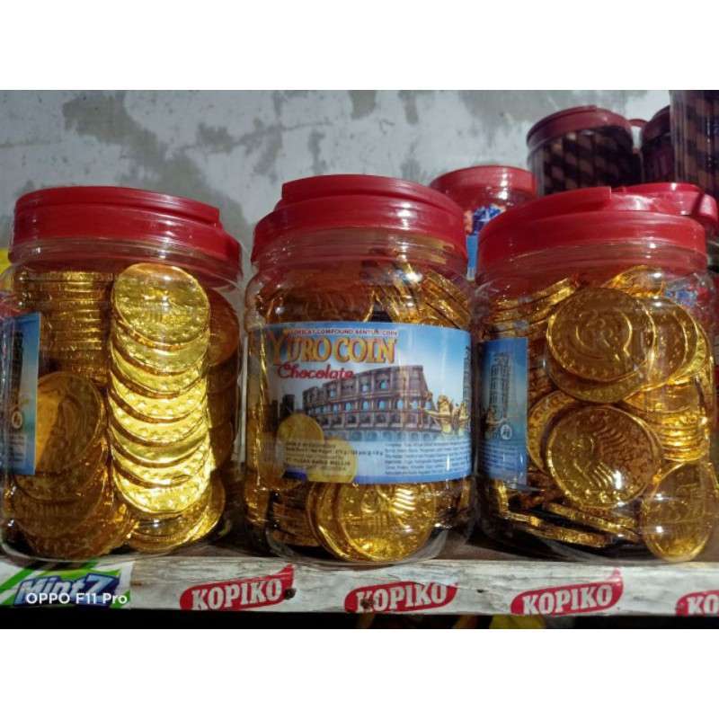 Jual Permen coklat yuro coklat koin chocolate coin Coklat compound ...