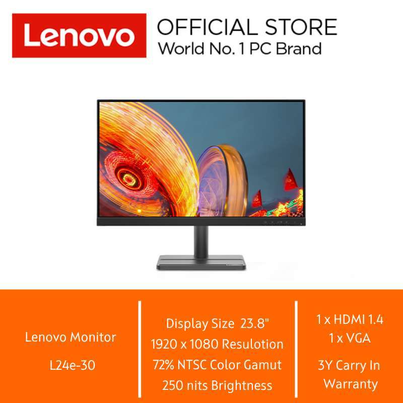 Promo Monitor Lenovo L24e-30 23.8 VA LED 75Hz AMD FreeSync Diskon 16% ...
