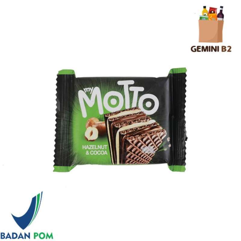 Jual My Motto Hazelnut and Cocoa Biskuit Wafer Rasa Hazelnut dan Coklat ...