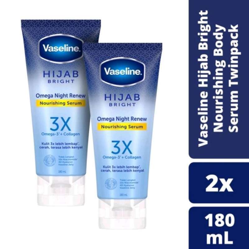 Jual Vaseline Hijab Bright Nourishing Body Serum 180ml di Seller Amoora ...